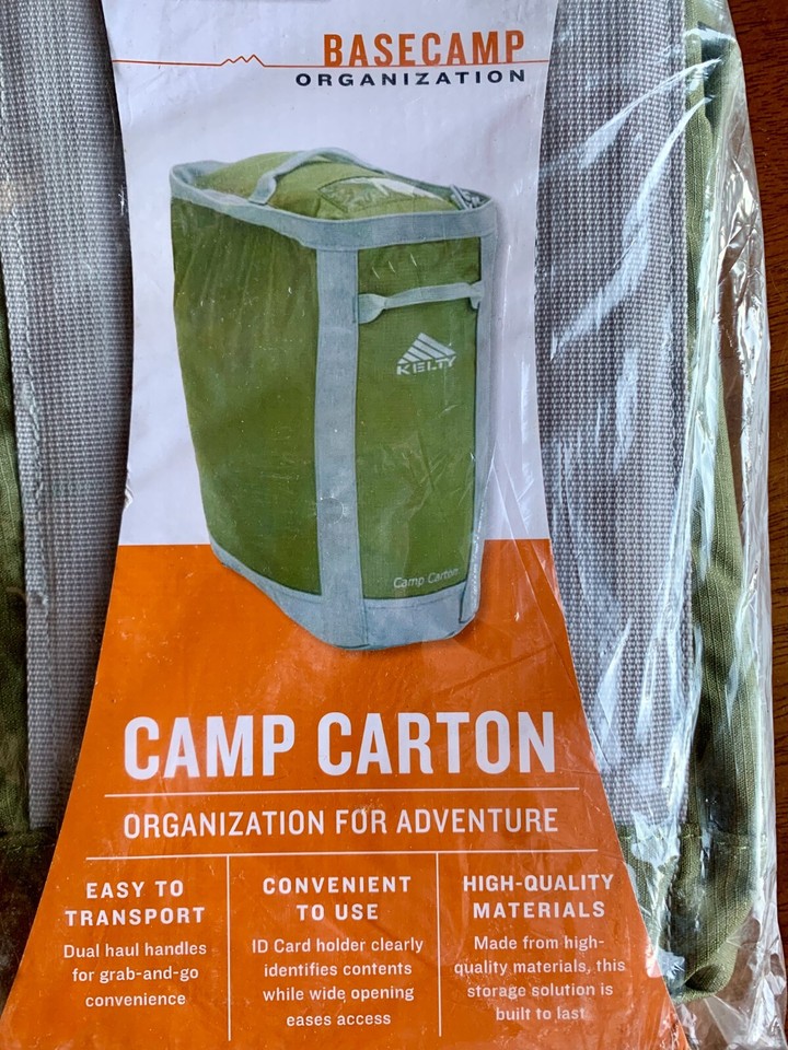 Kelty Camp Carton Carry Bag Tote Green/Grey Organizer 16'x14.5"x6.3" | eBay