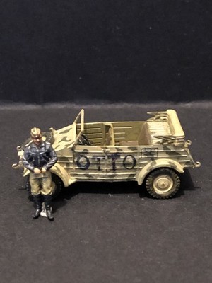 1/72 WW2 German Luftwaffe Ace H.J Marseille with Kubel "OTTO". Painted ...