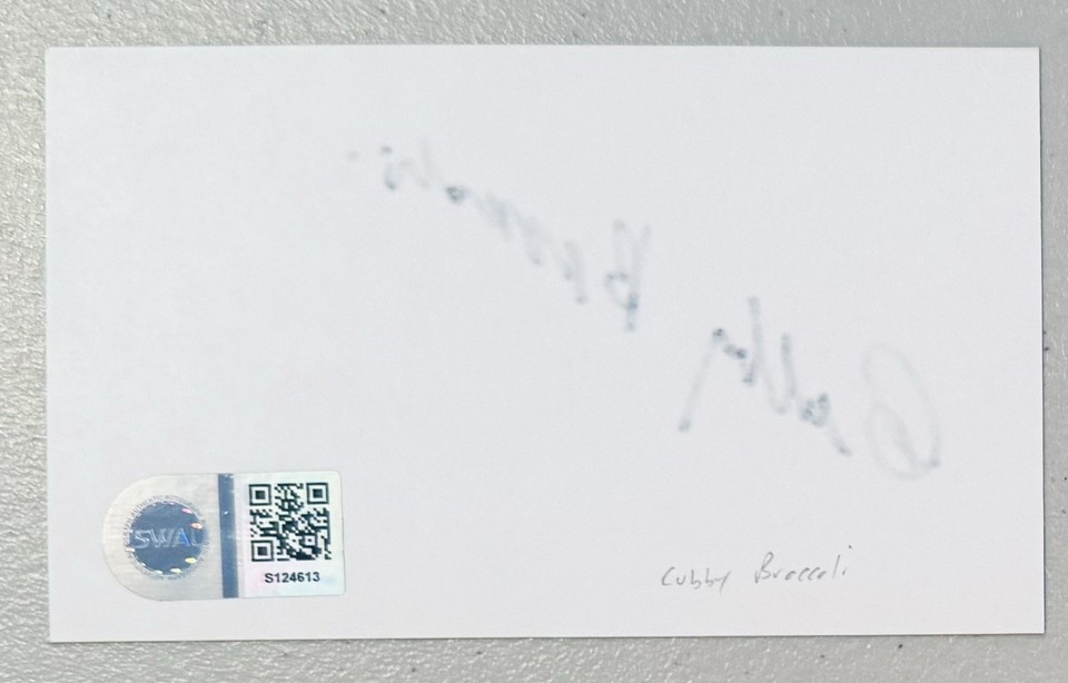 Albert Cubby Broccoli Signed Autographed 3x5 Card SWAU Authenticated ...