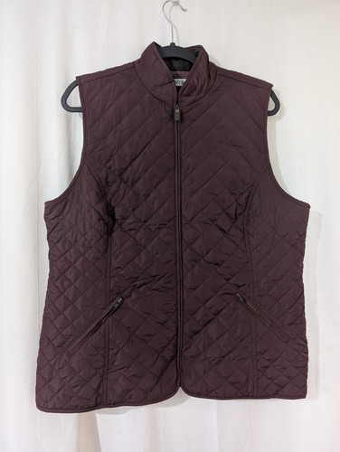 Orvis Vest Insulated Maroon Red Wine Quilted L Pockets Lightweight ...
