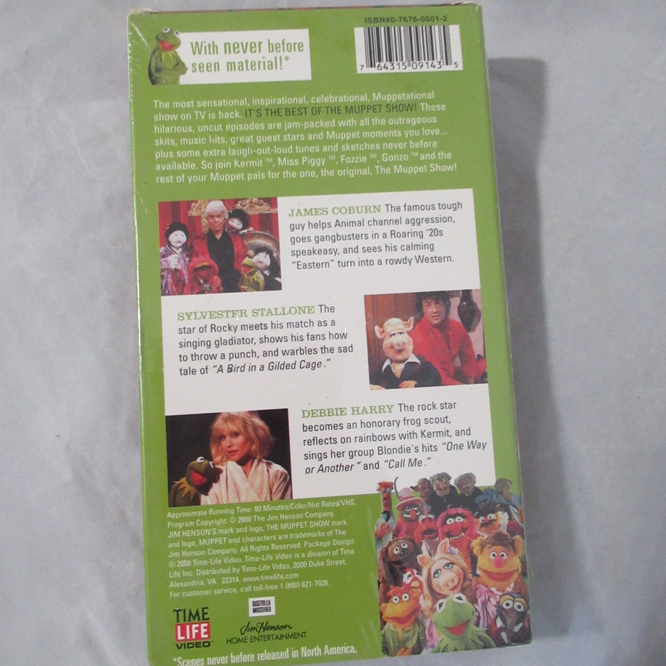 Time Life BEST OF THE MUPPET SHOW VHS James Coburn Debbie Harry Sylvest ...