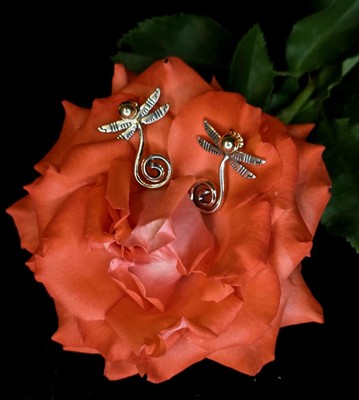 Roderick Tenorio RMT Carolyn Pollack Dragonfly Earrings .925 14K | eBay