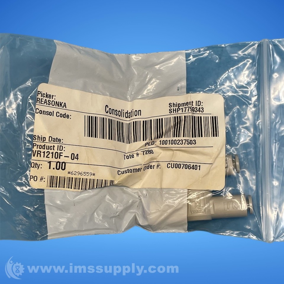 SMC VR1210F-04 One-Touch Shuttle Valve FNFP | eBay