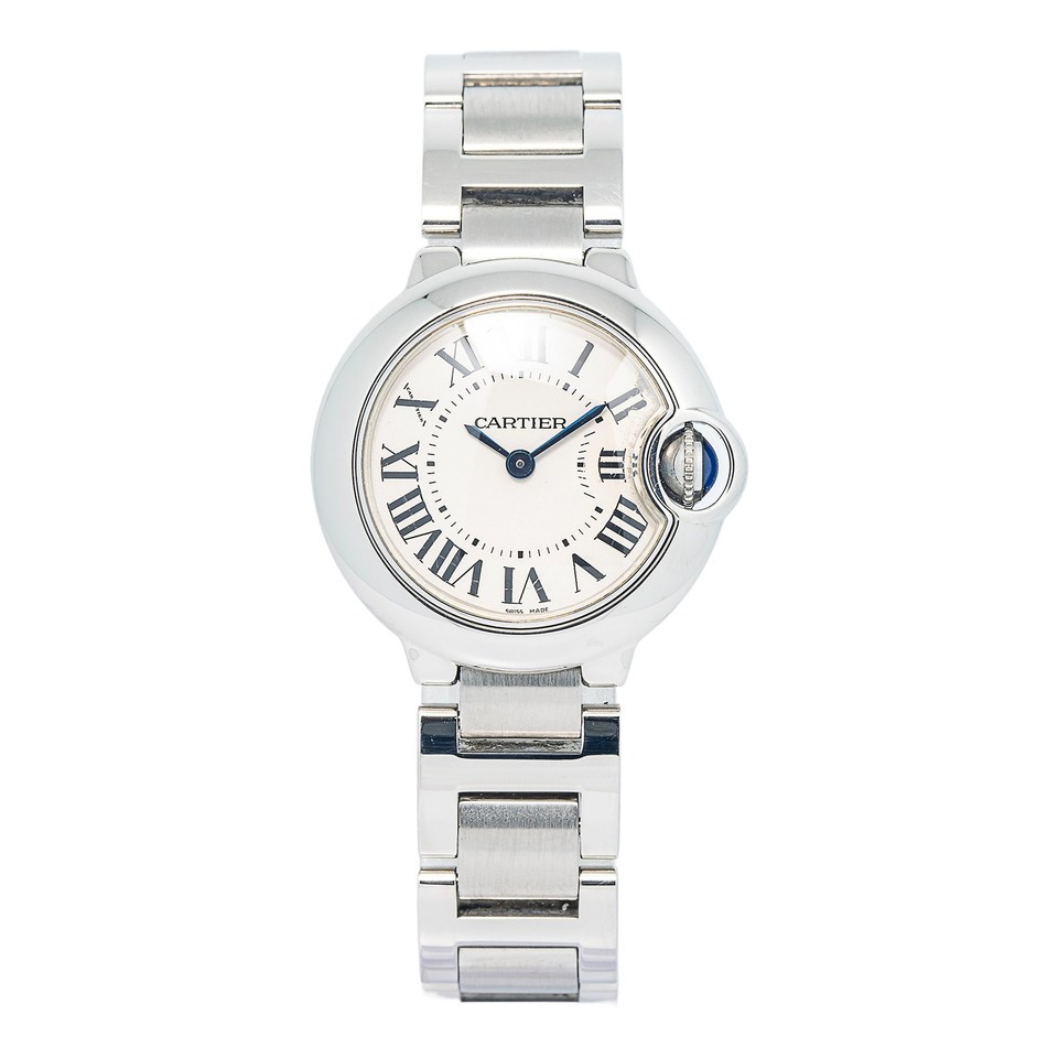 Cartier Ballon Bleu W69011z4 SS Cream Dial Quartz Ladies Watch 28mm | eBay