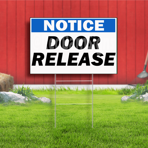 Notice Open This SIde Coroplast Sign Plastic Indoor Outdoor Yard Sign ...