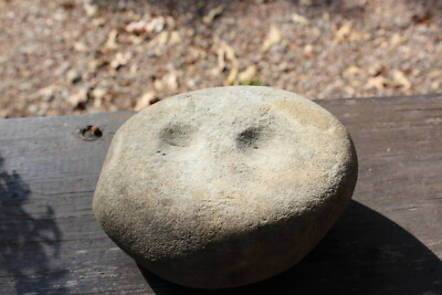 Native American Indian Ancient Artifact double Nutting Stone Tool Stone ...