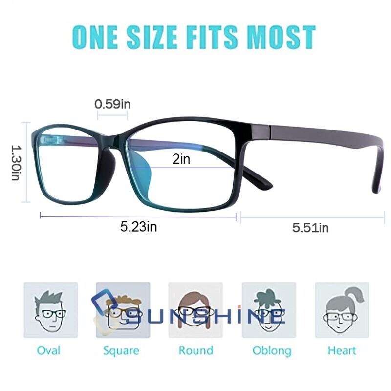 Intelligent Progressive Photochromic Reading Glasses Anti-Blue Light UV ...