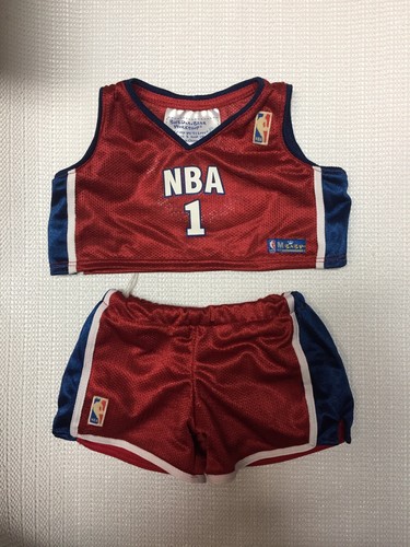 Build A Bear Workshop NBA Basketball Jersey And Shorts Outfit Red White ...