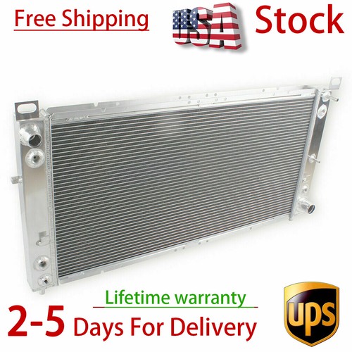 34'' 2 Row Radiator For Chevy Silverado 1500 2500 Suburban Tahoe 4.8 5. ...