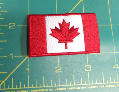 New Embroidered Canada Flag Patch 1.5" x 2.5" Iron-on Patch Canadian ...