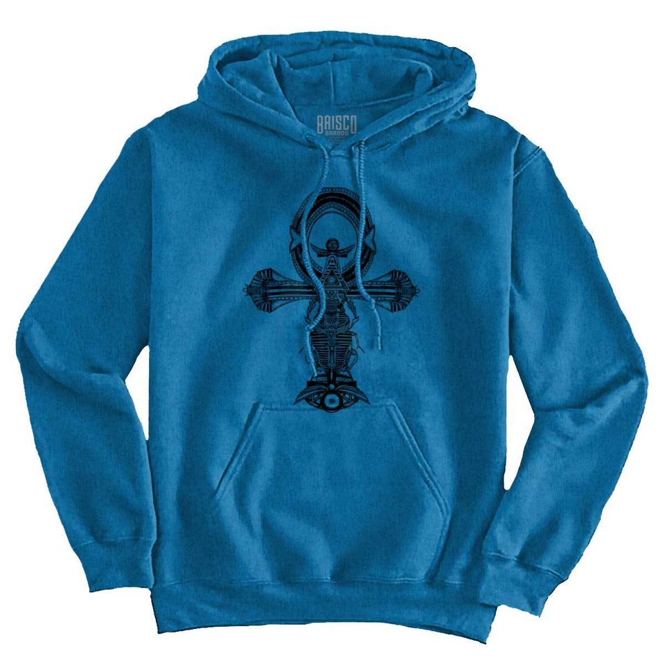 Ancient Egyptian Ankh Scarab Beetle Life Hoodie Hooded Sweatshirt Men ...