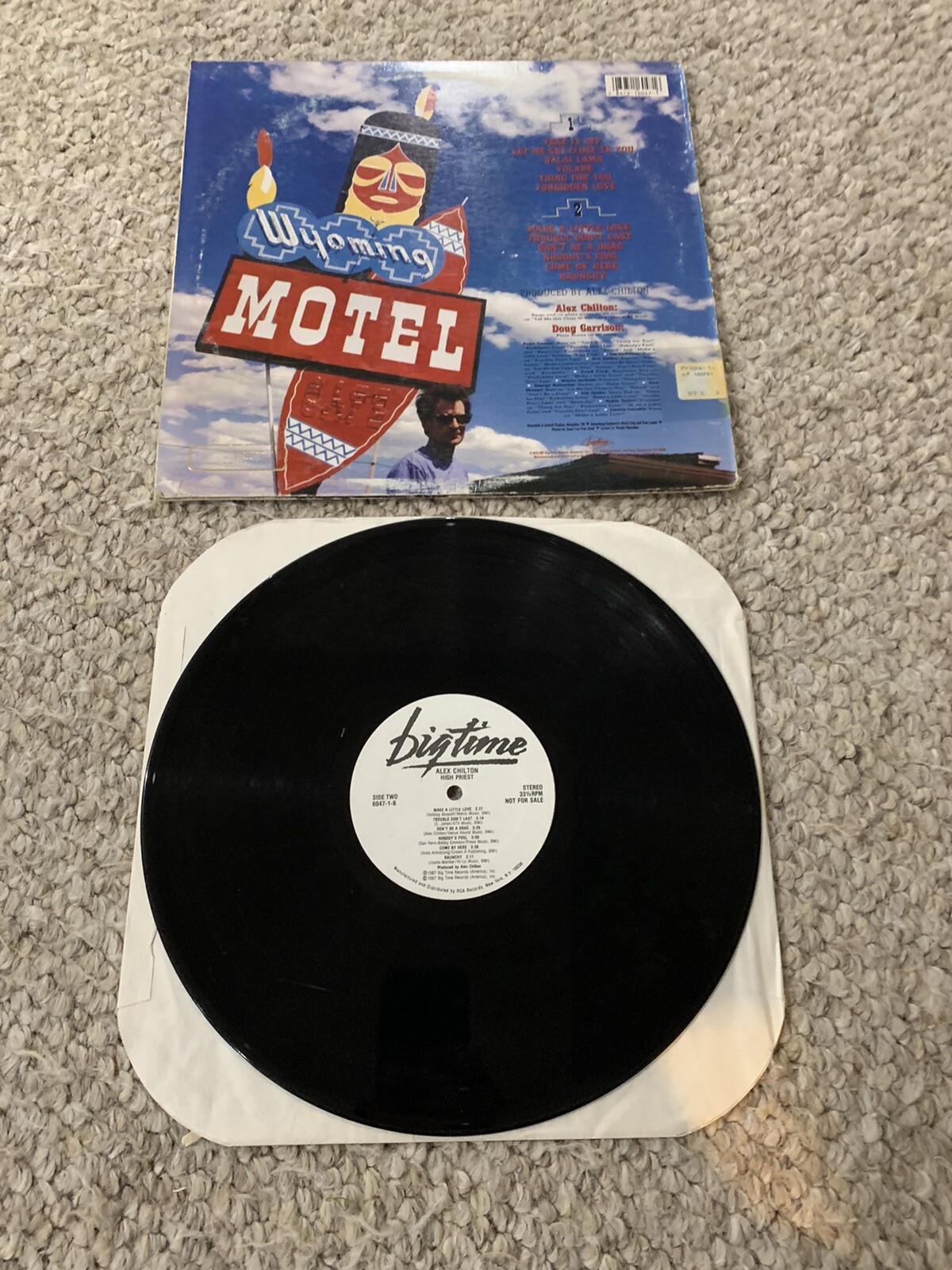 Alex Chilton - High Priest LP - Big Time WLP Promo Vinyl Record Big ...