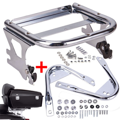 Two-Up Tour Pack Pak Mount Luggage Rack + Docking Kit For Harley ...