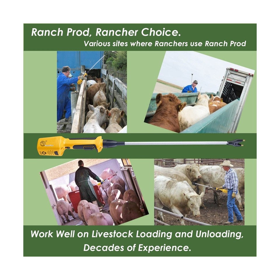 Rechargeable Livestock Prod for Cows Electric Cattle Prod for Cow Dog ...