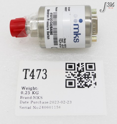 T473 MKS BARATRON PRESSURE TRANSDUCER, 100 TORR G (NEW) 41A12DCA2BA060 ...