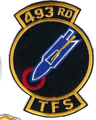 PATCH USAF 493RD TAC FIGHTER SQ TFS RAF LAKENHEATH AB JT18 | eBay