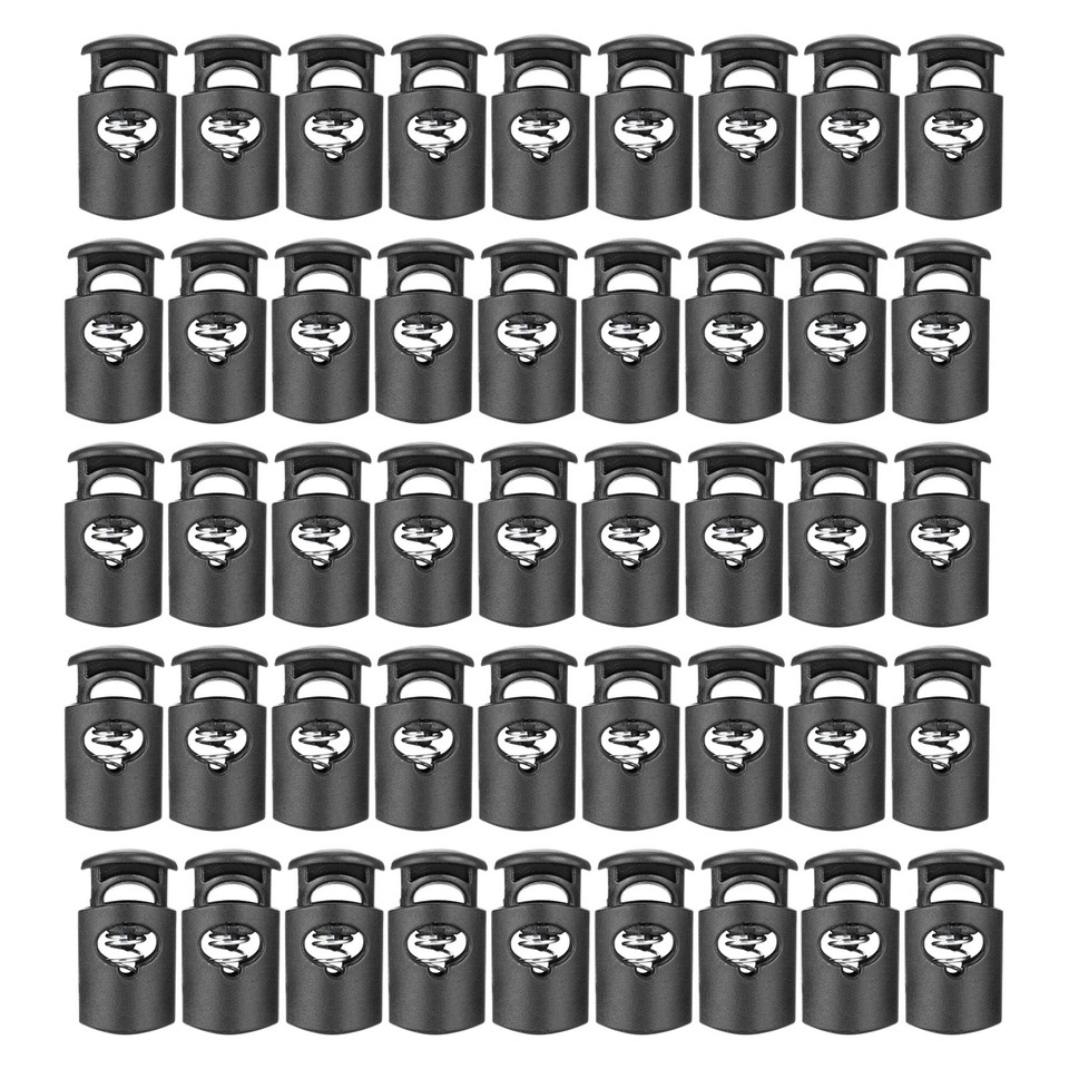 Medium 300Pcs Single Hole Spring Cord Locks Nylon Rope Buckle Luggage ...