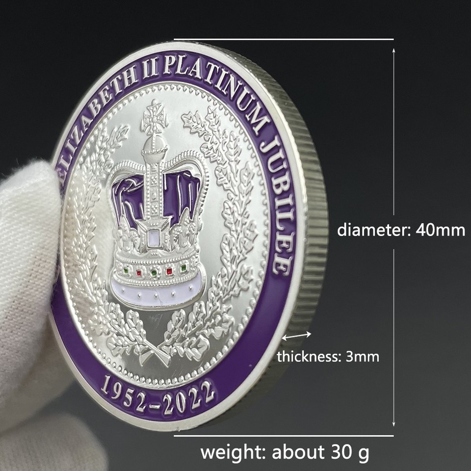 Queen Elizabeth II Crowned in Westminster Abbey Silver Coin British ...