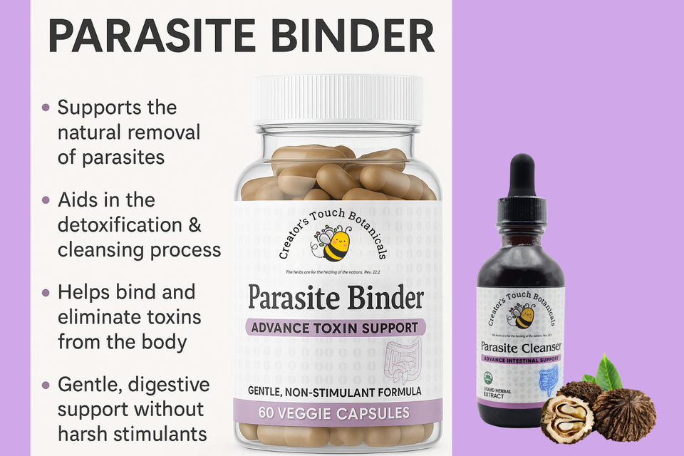 Parasite Binder Capsules 60 Veg Caps – Detox Support, Natural Cleanse ...