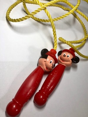 Vintage MICKEY MOUSE WALT DISNEY PRODUCTION JUMP ROPE ARCO 72" rope 5 ...