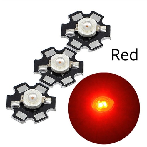 1W 3W High Power Chip RED light Bead Emitter LED Bulb Diodes Lamp ...