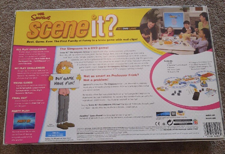 The SIMPSONS Scene it? DVD Board Game - Brand NEW - MATTEL 2009 ...