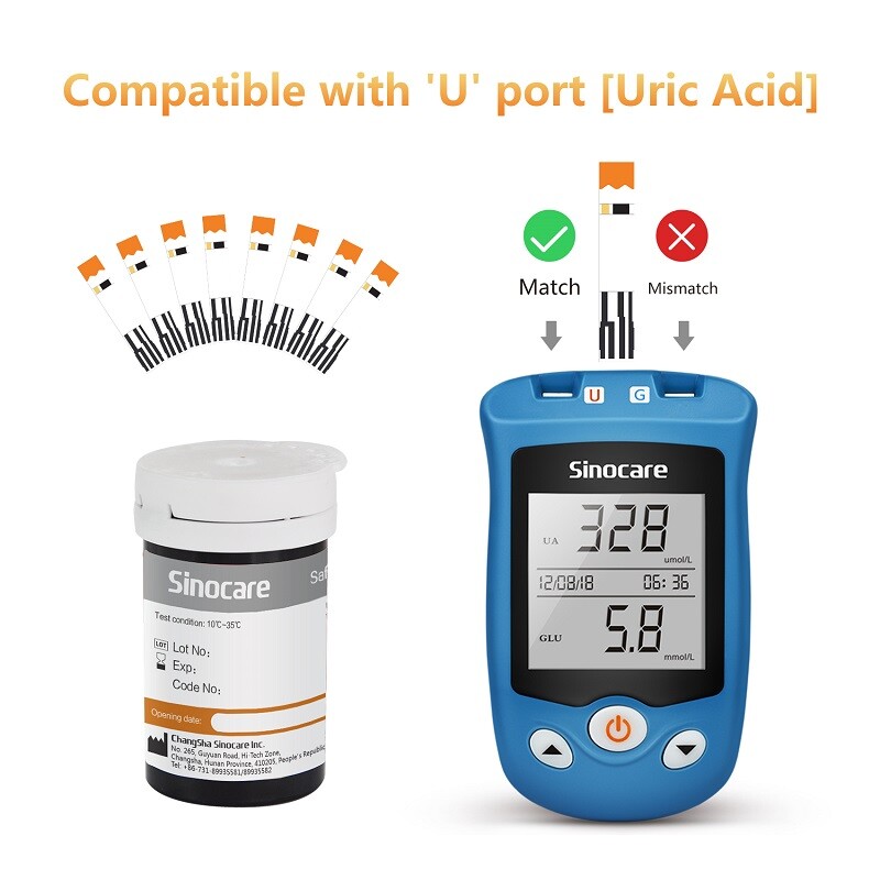 Uric Acid Monitor Kit -Also Blood Glucose Monitor Kit- 50 URIC ACID ...