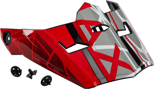 GMAX VISOR W/SCREWS MEGA MX-46 BLACK/RED/WHITE MD-2X G046923 | eBay