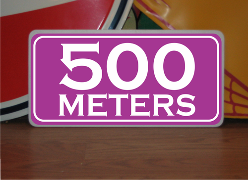 500 Meters Marker Metal Sign 4 Golf Club Yardage or Course Gun Shooting ...