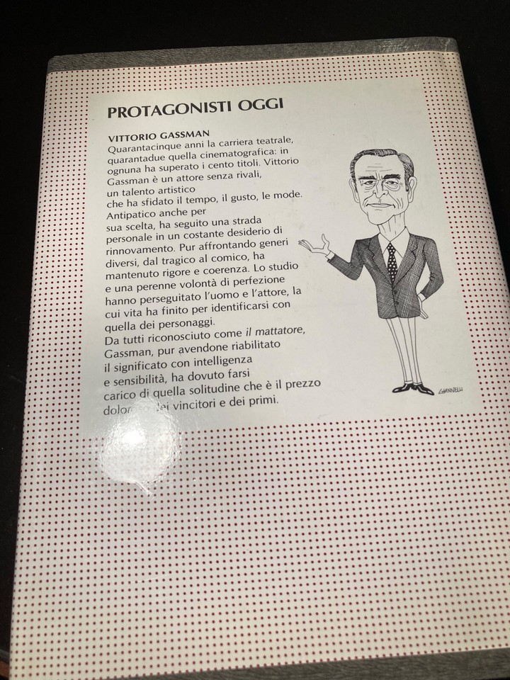 Cinema Star Vittorio Gassman Biography Italian language ~ OOP Rare book ...