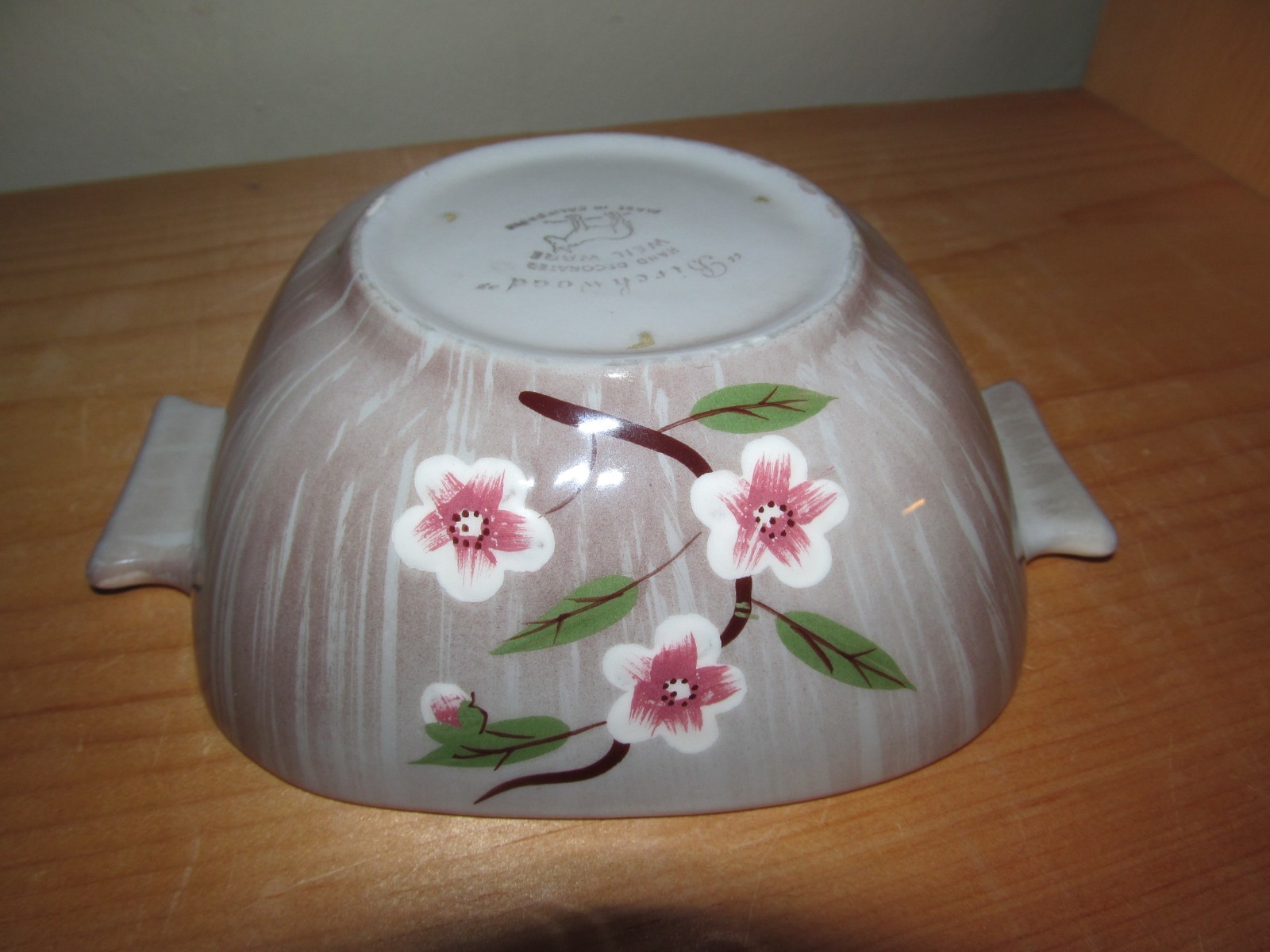 Vintage California Pottery Weil Ware Birchwood RARE small square Bowl ...