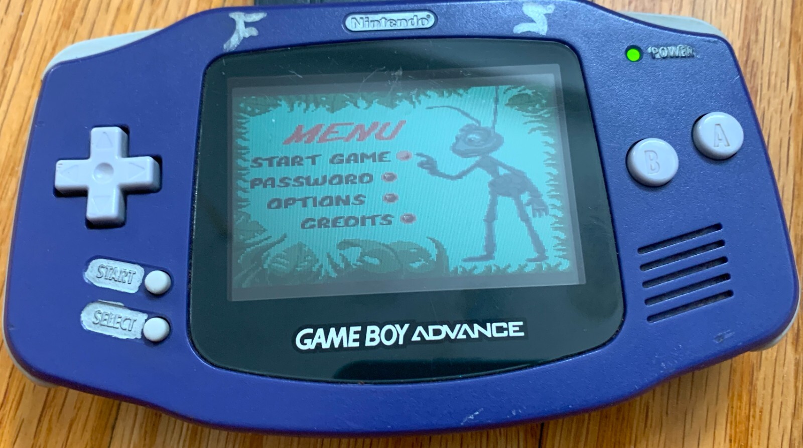 NINTENDO GAME BOY ADVANCE Handheld Console Indigo Purple TESTED with ...