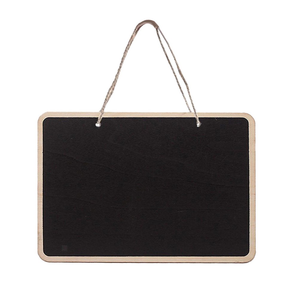 4Pcs Double Sided Mini Wooden Hanging Blackboard Message Chalkboard ...