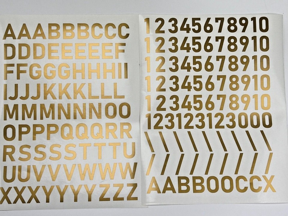 3X Alphabet & 0-10 Vinyl Decal Numbers - Mailbox, Wall, Address, Locker ...