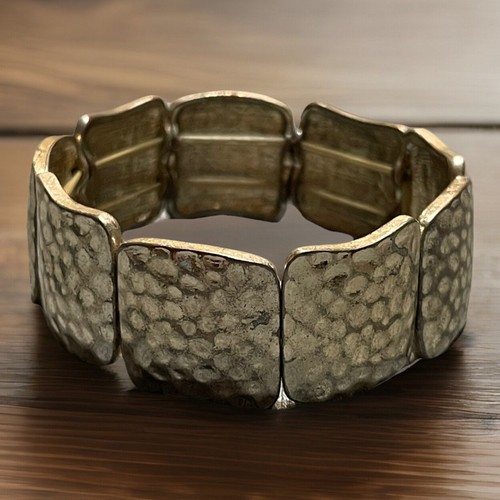 Gold Stretchy Bracelet Womens Minimalistic Style Prop Jewelry Vintage ...