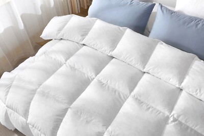 Luxury 13.5 Tog &10.5 Tog Duck Feather & Down Duvet Quilt Box Stitched ...