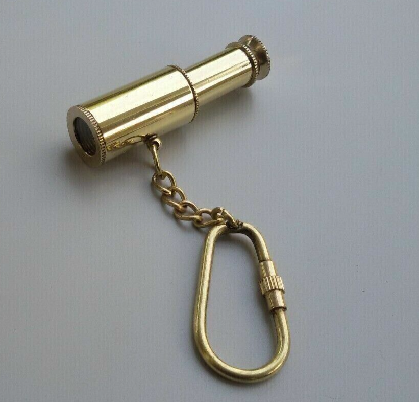 Brass Telescope keychain nautical keyring telescope for kids antique ...