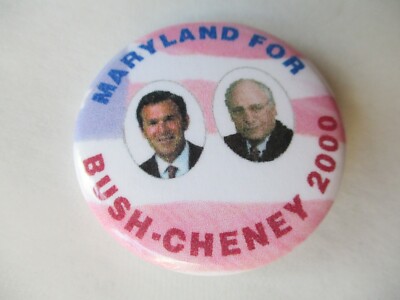 Maryland George Bush Presidential Pin Back Campaign Button 2000 Cheney ...