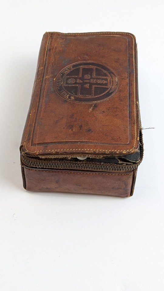 Vintage "The Zip Kit" First Aid Kit Leather Box Full | eBay
