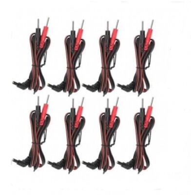 8 TENS Unit Lead Wires FOR INTENSITY 10 TENS 2500 3000 7000 EMS 7500 ...