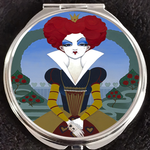 Evil Red Queen Princess Alice in Wonderland Gift Disney Makeup Compact ...