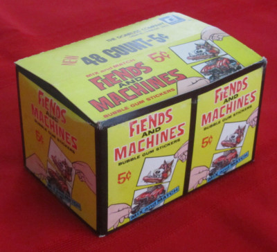 VINTAGE 1970 FIENDS AND MACHINES EMPTY 5 CENTS BOX IN OUTSTANDING ...