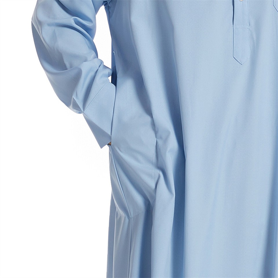 Men Saudi Arab Daffah Dishdasha Kaftan Robe Muslim Thobe Jubba Thoub ...