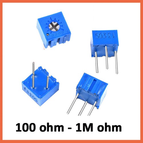 3362P Trimmer Trim-pots Pot 100 ohm - 1M ohm 13 Values Trimmer ...