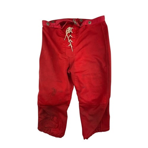 Vintage 1940s 1950s football uniform pants red lace up distressed | eBay