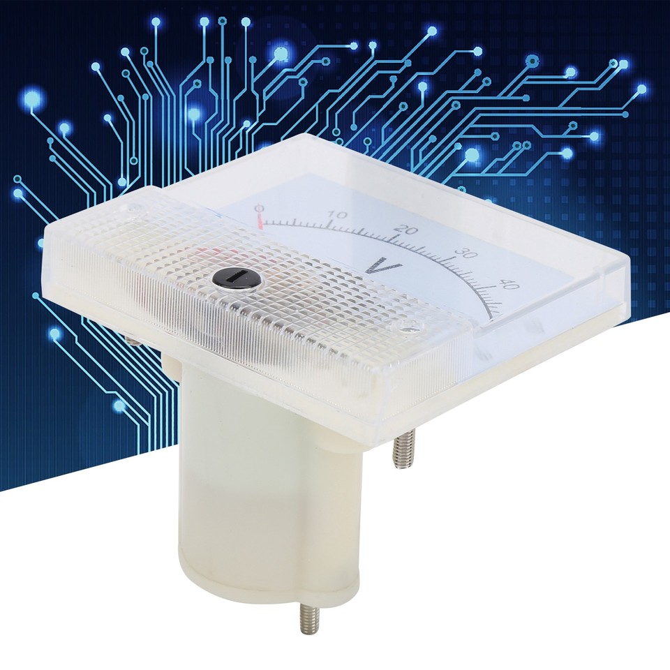 85C1 DC Voltage Meter 0-50V Panel Gauge Embedded Measuring Instrument ...