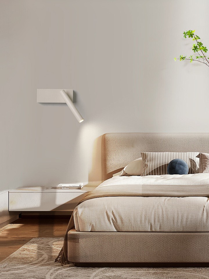 3W LED Bedside Light Fixture Swivel Reading Wall Mounted Lamp Switch ...