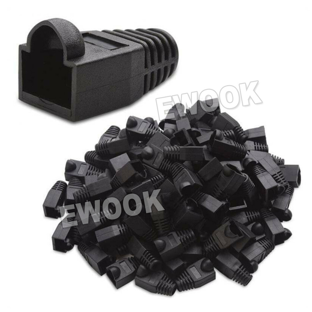50PCS RJ45 Boot Cover Connector Modular Plug Network Lan Cable Cap ...