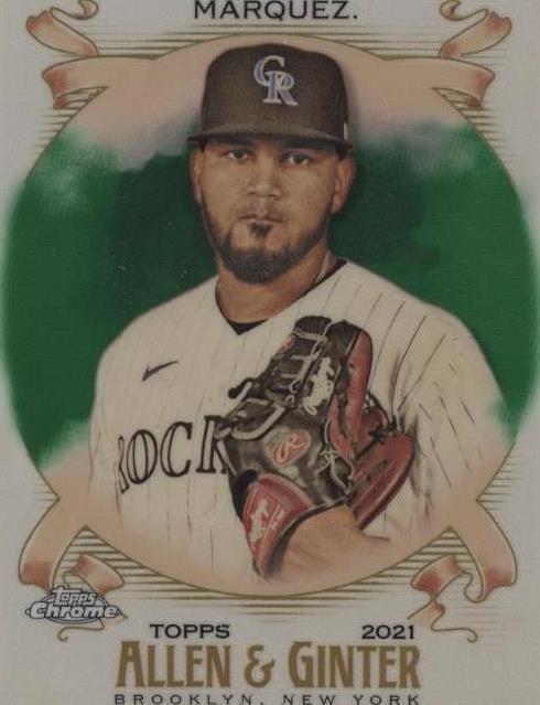 2021 Topps Allen & Ginter Chrome - German Marquez #166 Green Refractor ...