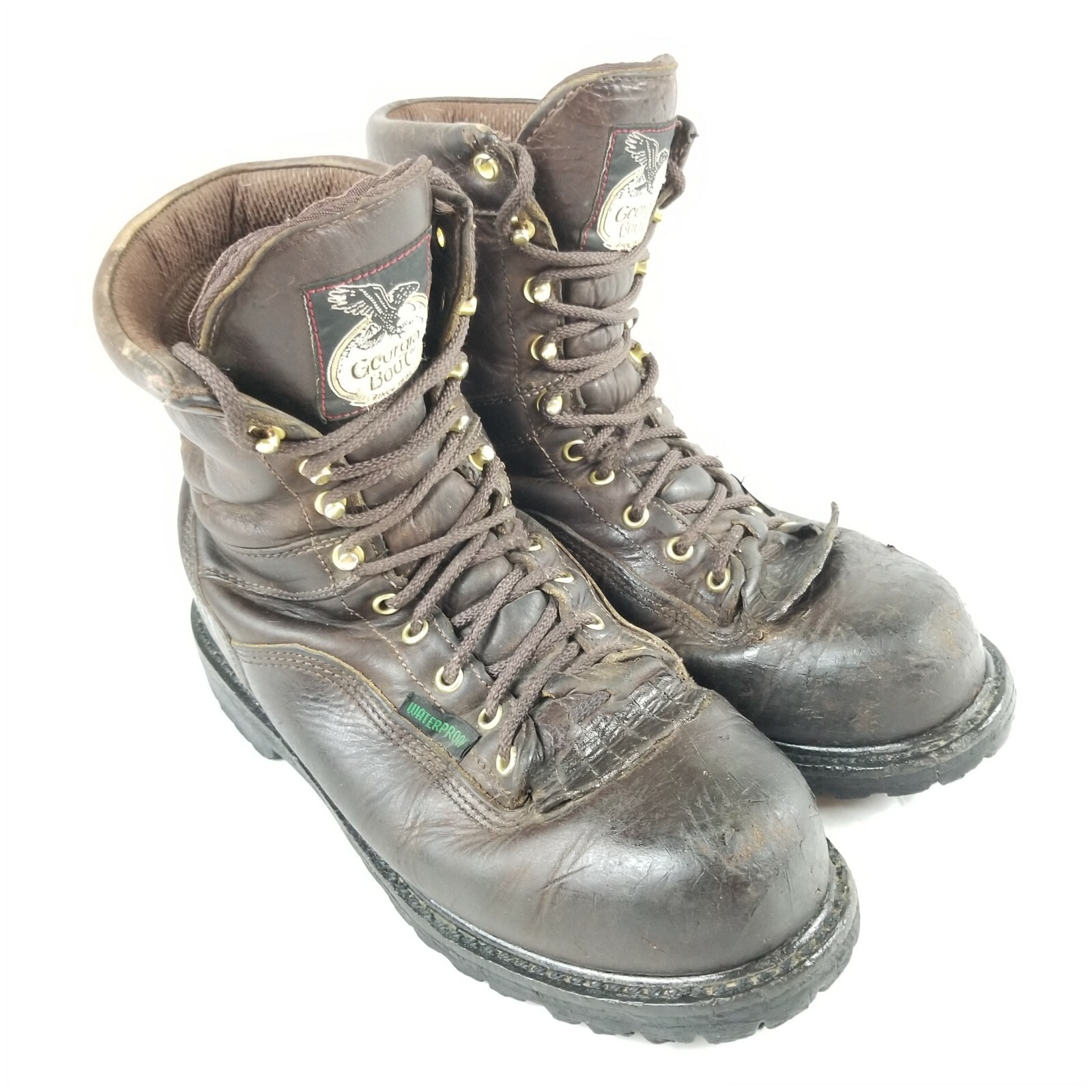 Georgia Boot Mens 9W Heritage Steel Toe Work Boots Vibram Waterproof ...
